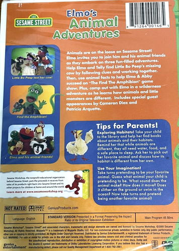 Elmo%27s+Animal+Adventure+%28DVD%2C+2009%29 for sale online | eBay