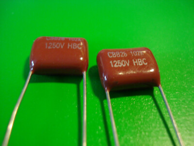 Capacitor (2) Brown Dip Metallized Polypropylene1250V102K 1000pF Amp ...