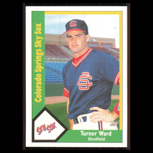 Turner Ward #20 1990 CMC Minor Leauge Colorado Springs Sky Sox Baseball ...