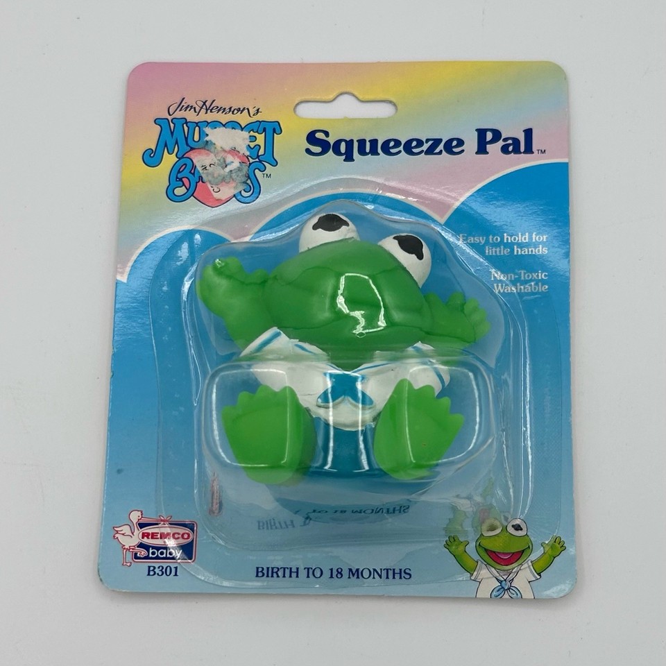 Vintage new in box 1989 Muppet Babies Kermit the Frog Squeeze Pal 4 ...