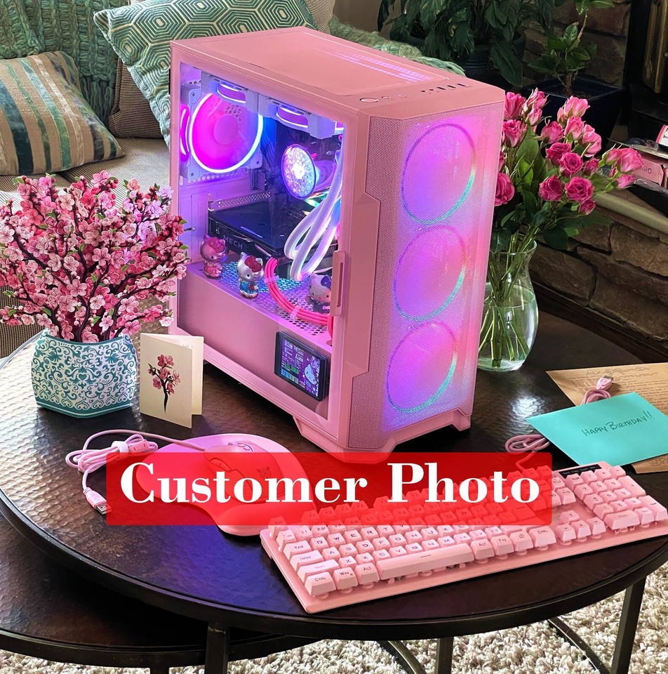 Gaming PC Pink Desktop - The Best for Girls 🦄 ️ New Computer 100% Ready ...