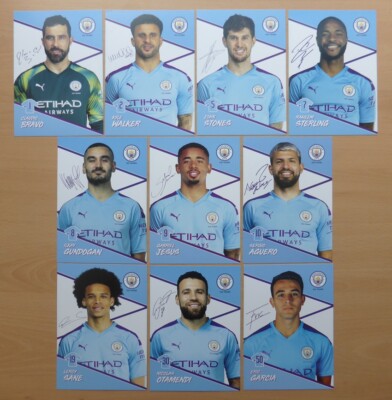 2019-20 Manchester City Signed Official Club Cards £5 Each | eBay UK