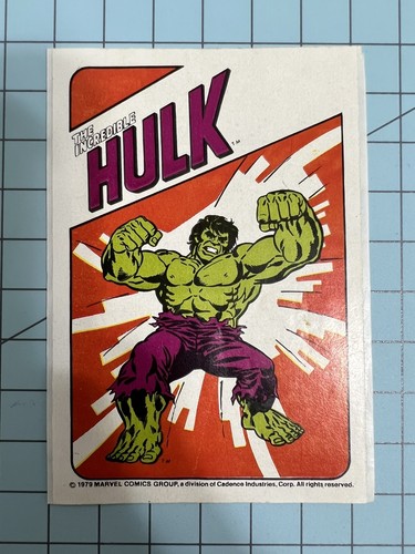 Vintage 1979 Marvel The Incredible HULK Sticker | eBay