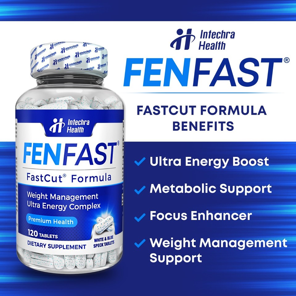 FENFAST® 375 Real Diet Pills + Caffeine Official White/Blue Tablets ...