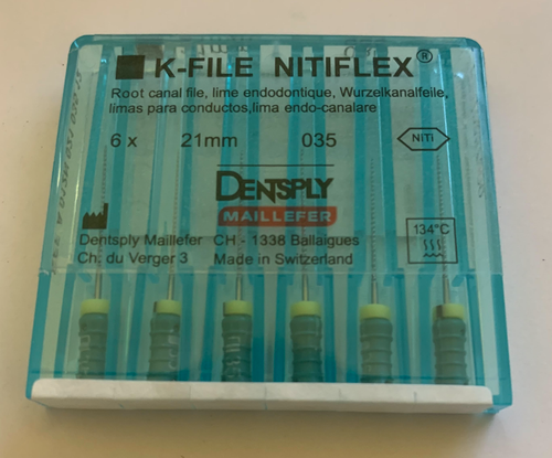 Dentsply K-File Nitiflex 035 NiTi Flexible Endo Root Canal Hand Files ...