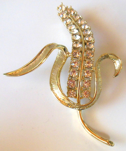 Vintage Sarah Coventry RADIANCE Wheat Corn Flower Gold-tone Rhinestone ...