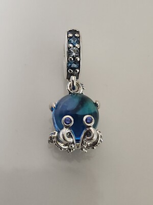 AUTHENTIC PANDORA MURANO GLASS CUTE OCTOPUS DANGLE CHARM #791694C01 | eBay