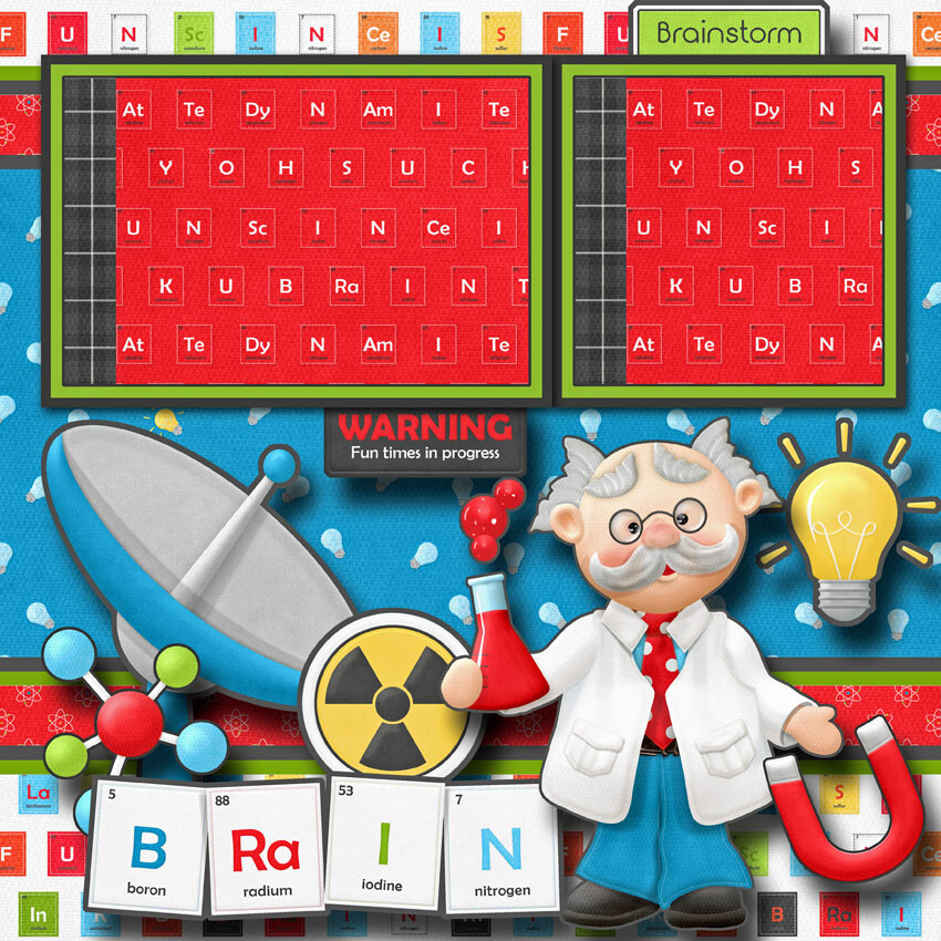 SCHOOL SMART SCIENCE FAIR 2 premade scrapbook pages paper BY DIGISCRAP ...