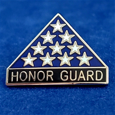 AMERICAN FLAG HONOR GUARD PIN: 3/4" Size, Imitation Gold Pltd, Item ...