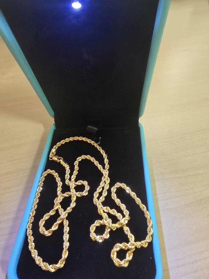 22 ct , 21 inch gold rope chain - Finest DOHA, Qatar Gold | eBay UK