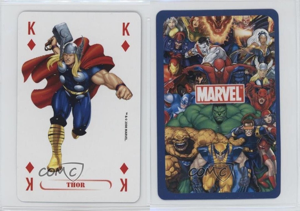 2008 Panini Marvel Card Game French Thor (King of Diamonds) 5f4 | eBay