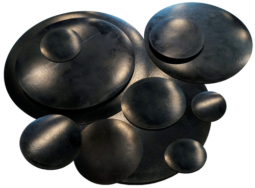 SOLID ROUND RUBBER SHEET 1MM TO 25MM THICK RUBBER DISCS CNC CUTTING VAR ...