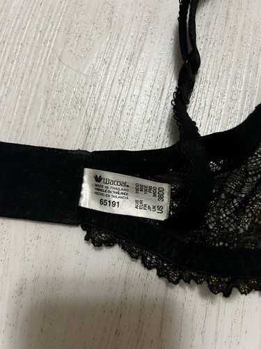 Wacoal Embrace Lace Bra Sz 38DD - Black / Gold - Floral | eBay