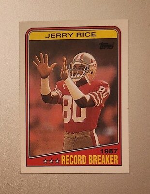 1988 Jerry Rice San Francisco 49ers "Record Breaker" Topps #6 | eBay