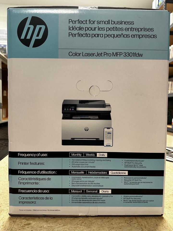 HP Color LaserJet Pro MFP 3301fdw Wireless All-in-One Color Laser ...