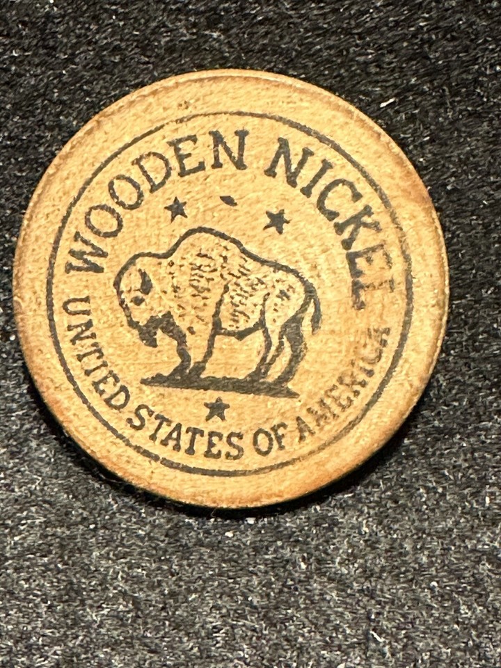 Waterloo, IA PRAIRIDRAMA 1854-1954 Centennial Iowa Token Wooden Nickel ...