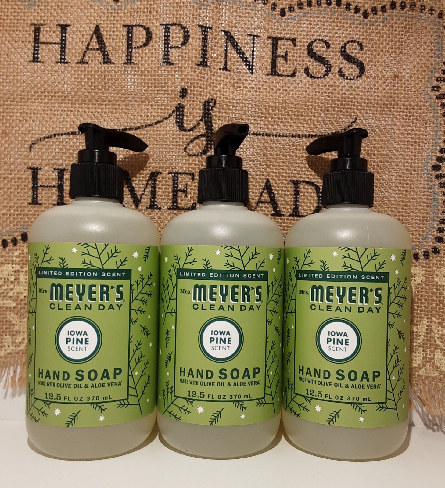 3 Mrs. Meyer's Clean Day Hand Soap, IOWA PINE Made with Essential Oils ...