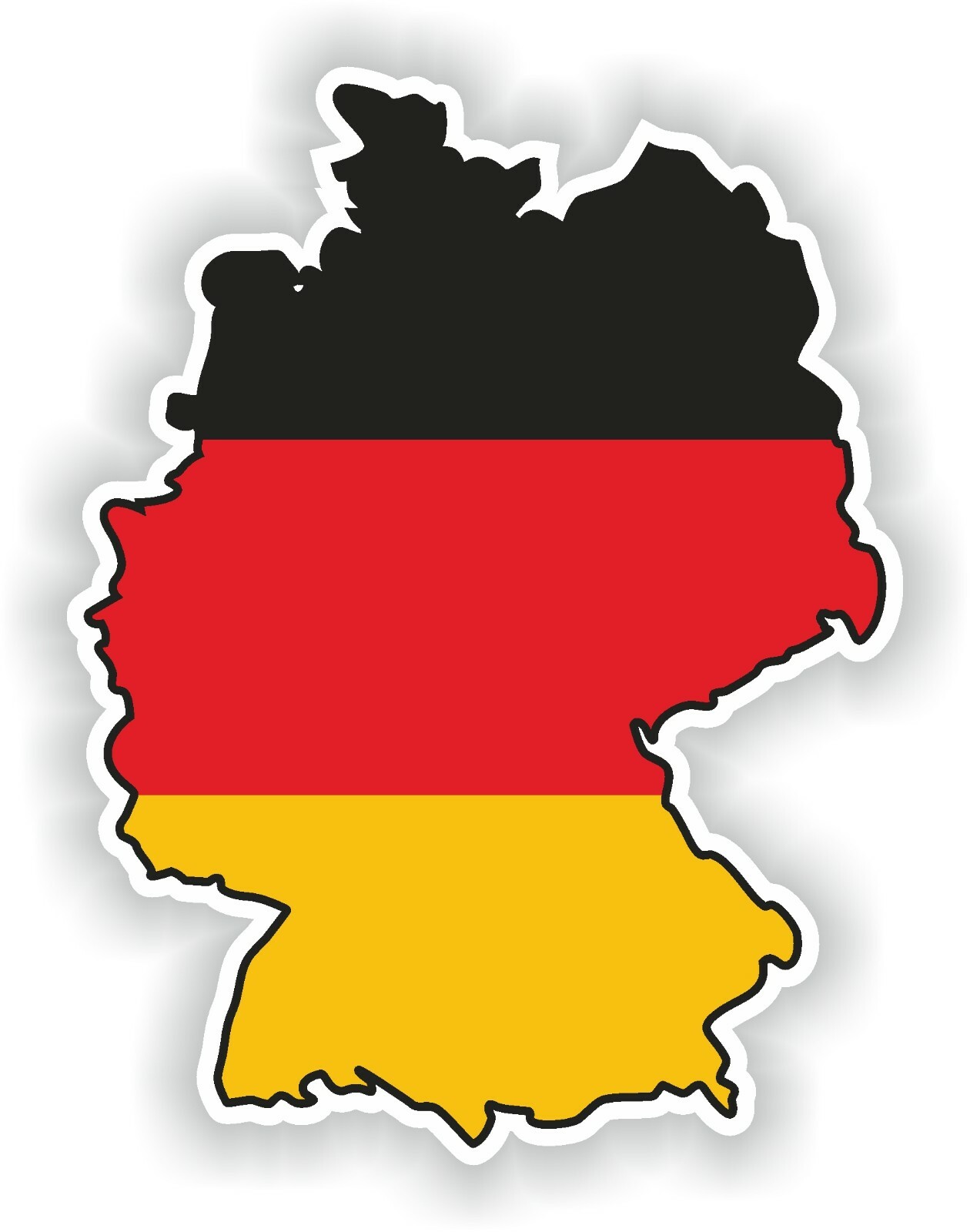Germany Map Flag Vinyl Sticker / High resolution Quality Waterproof ...