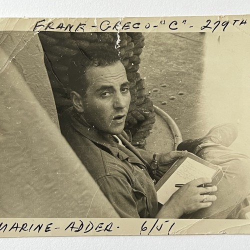 Vintage Snapshot Photograph Handsome Navy Man Marine Adder ID Frank ...