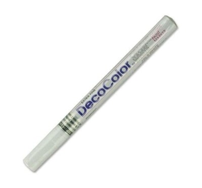 Marvy Uchida DecoColor Opaque Paint Marker Extra Fine Tip White Office ...