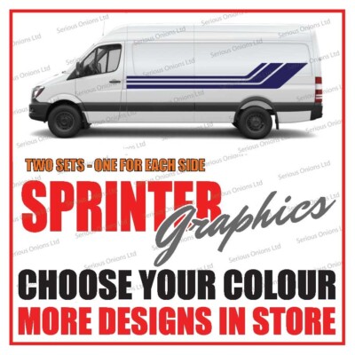 Mercedes Sprinter Graphics side stripes sticker Camper Van SWB LWB ...