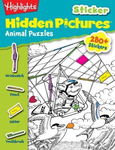 Highlights(TM) Sticker Hidden Pictures Animal Puzzles (Sticker Hidden P ...