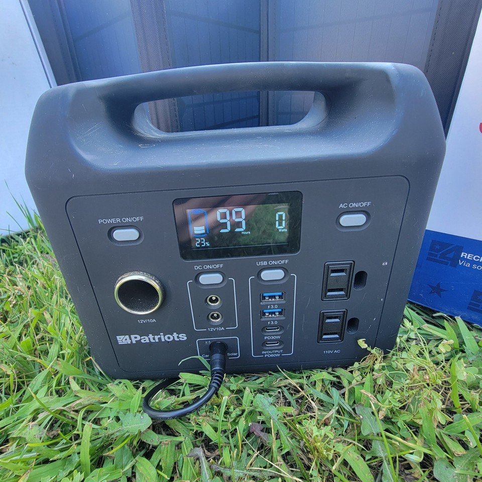 4Patriots Power Sidekick 300W Solar Generator 40W Solar Panel EUC In ...