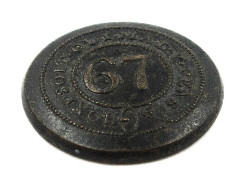 British 67th Regiment of Foot Officer's Cuff Button 16mm Blank Back | eBay