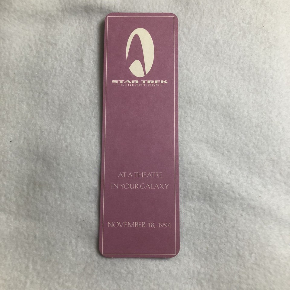 Vintage 1994 Star Trek Generations Movie Bookmark | eBay