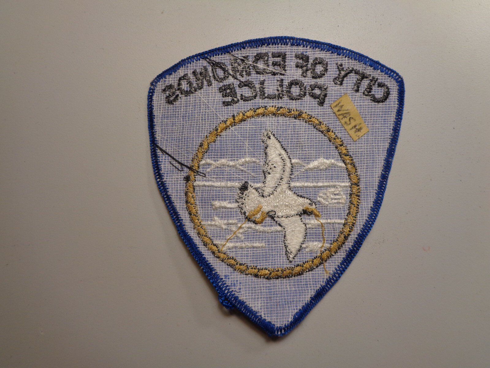 Vintage City of Edmonds Washington Police Shoulder Patch Cheesecloth ...