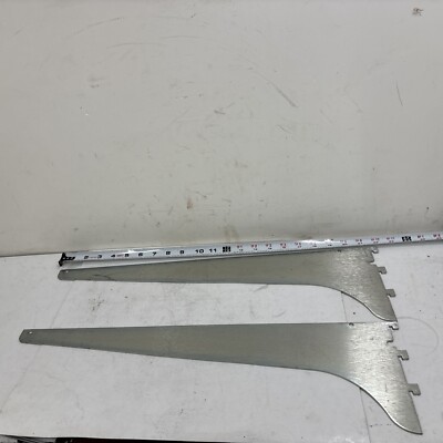 2 Pack.. metal shelf support arms 22” Overall.. Slotted Rack Shelf ...