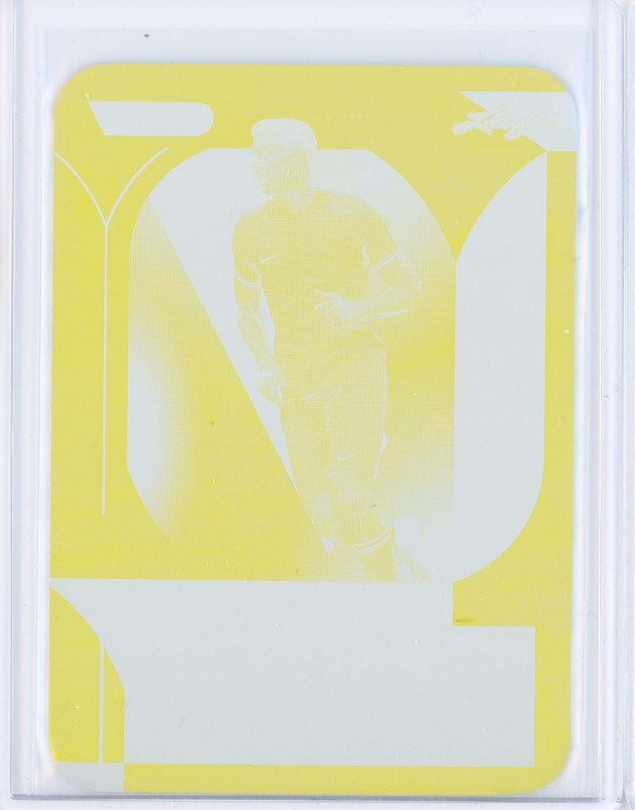 2022 Leaf Vivid Soccer ROBERT LEWANDOWSKI Yellow Base Printing Plate 1/ ...