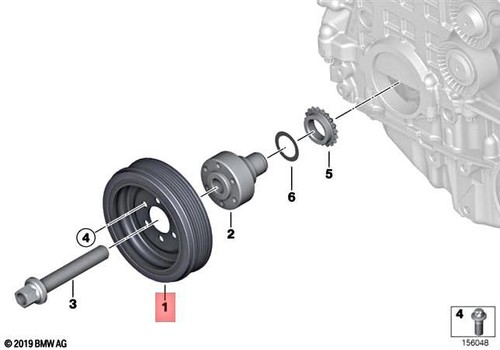 Genuine BMW E60 E60N E61 E61N E63 E63N E64 Vibration Damper OEM ...