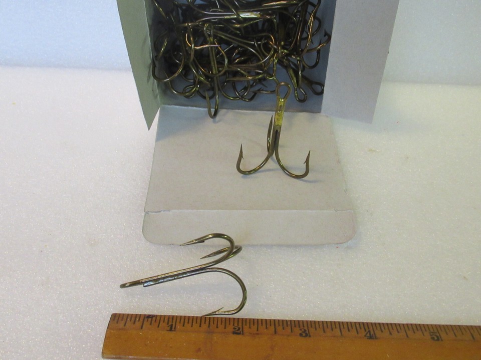 36 BRONZE REPLACEMENT LURE TREBLE SNAG FISHING SNAGGING 3 WAY BAIT HOOK ...