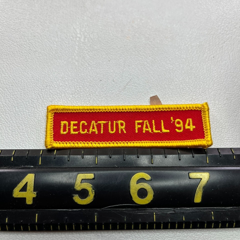 Yellow On Red (Alabama ?) DECATUR FALL 1994 Tab Patch K048 | eBay