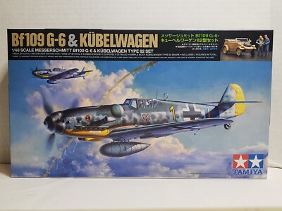 Tamiya Bf-109G-6 & Kübelwagon 1/48 Scale Model Kit #25204 Open ...