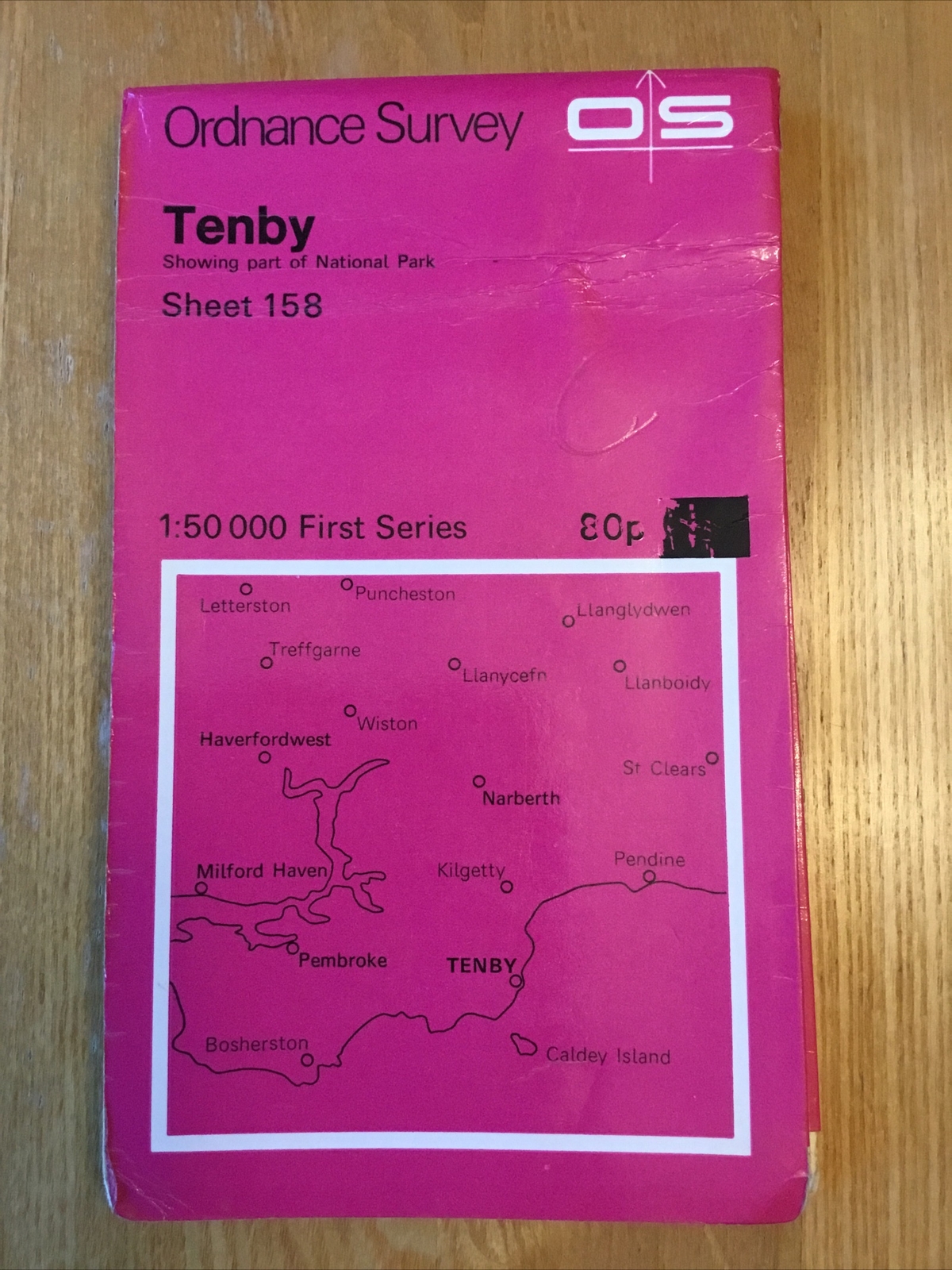 1974 Ordnance Survey First Series Landranger Map 158 Tenby (incl ...
