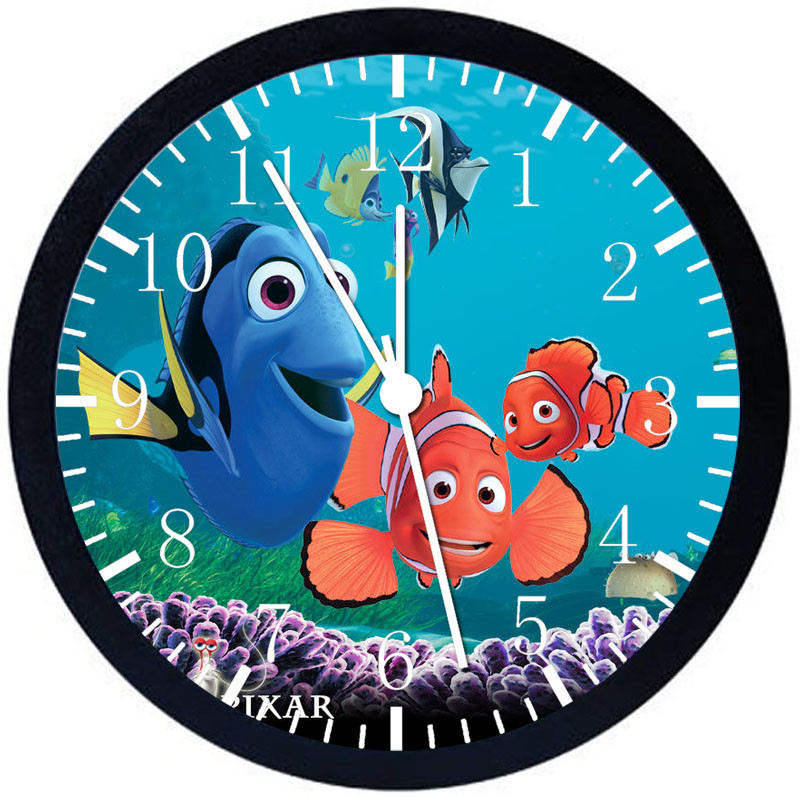 Disney Finding Dory Nemo Black Frame Wall Clock Nice For Decor or Gifts ...