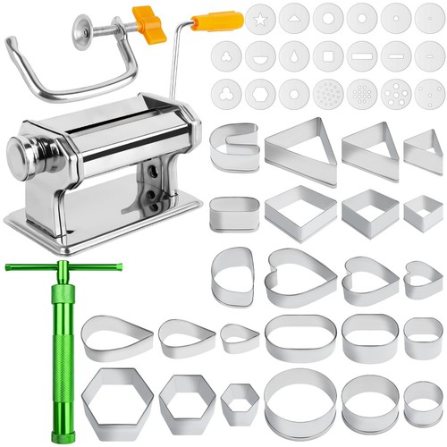 Polymer Clay Roller Set - Clay Press Machine with Clay Extruder Tool ...