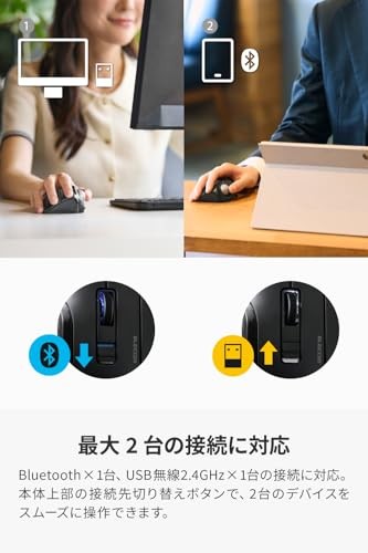 ELECOM bitra Trackball Mouse Bluetooth 5 Buttons Black or White M ...
