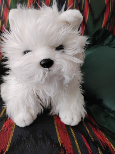 White Ty Stuffed Fluffy Dog | eBay