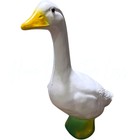 Large White 23"H Dress Up Goose Garden Statue Blow Mold Outdoor Yard ...