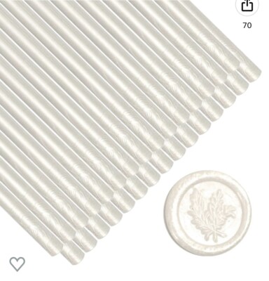 56 White & Pearl White Wax Seal Sticks For Glue Gun, Wax Seal Stamps ...