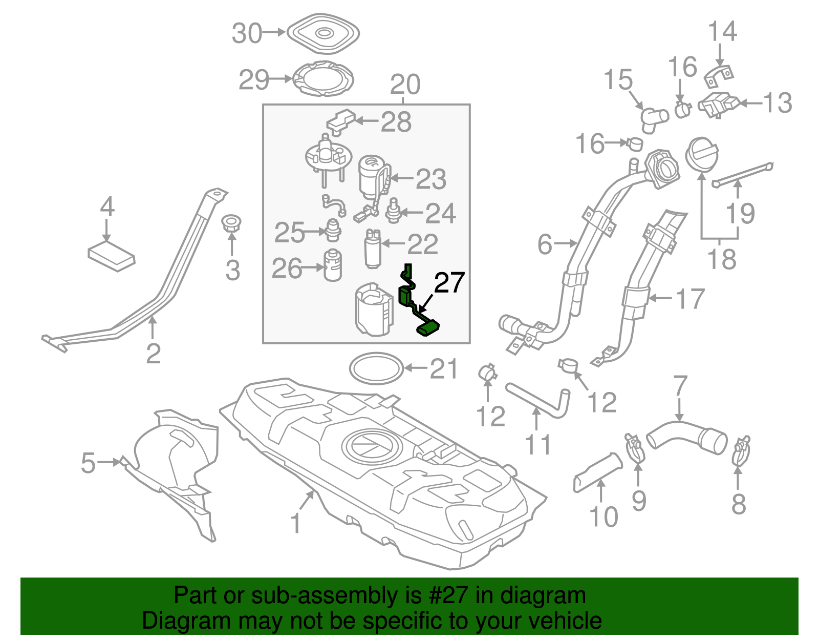 Genuine Kia Sender Assy-Fuel Pump 944601R500 / 94460-1R500 OEM for sale ...