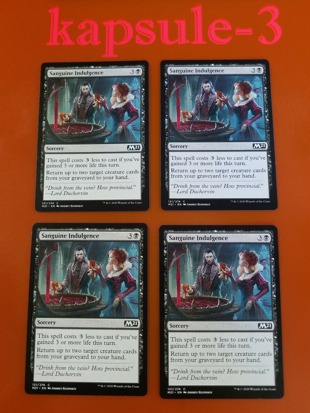 4x Sanguine Indulgence | M21 Core Set 2021 | MTG Magic Cards | eBay
