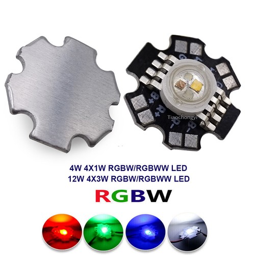 4W 4X3W 12W 8pin RGBW RGBWW High power LED Diode 4 in 1 Lamp Beads Full ...
