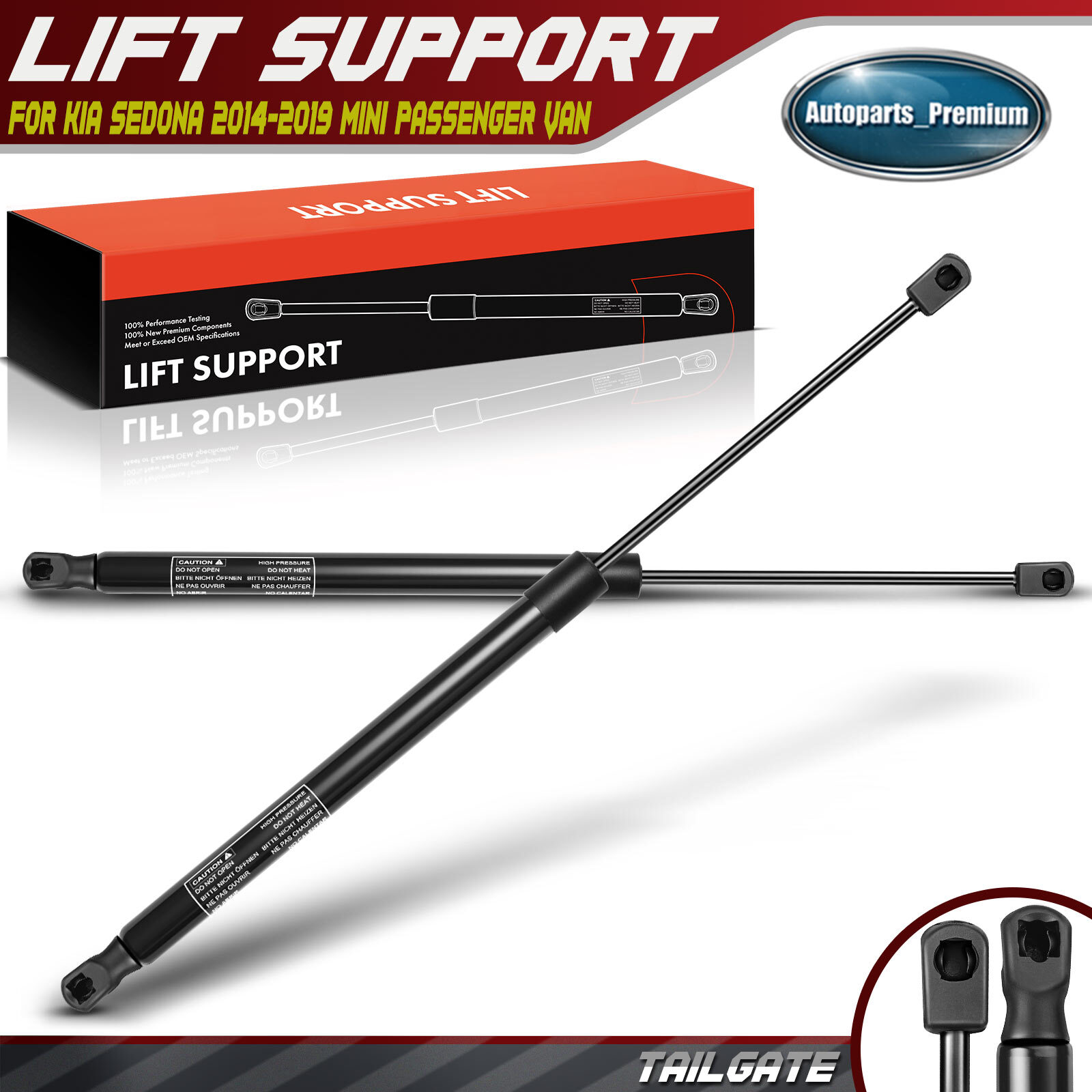 2Pcs Rear Tailgate Lift Supports Shocks Struts for Kia Sedona 15-21 ...