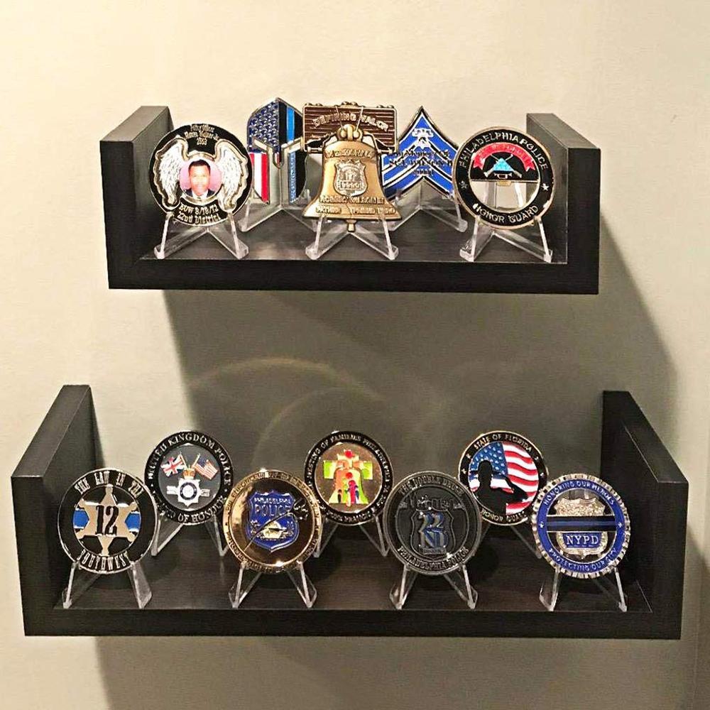 20Pcs Acrylic Mini Coin Badge Medal Display Stands Holders / Small ...