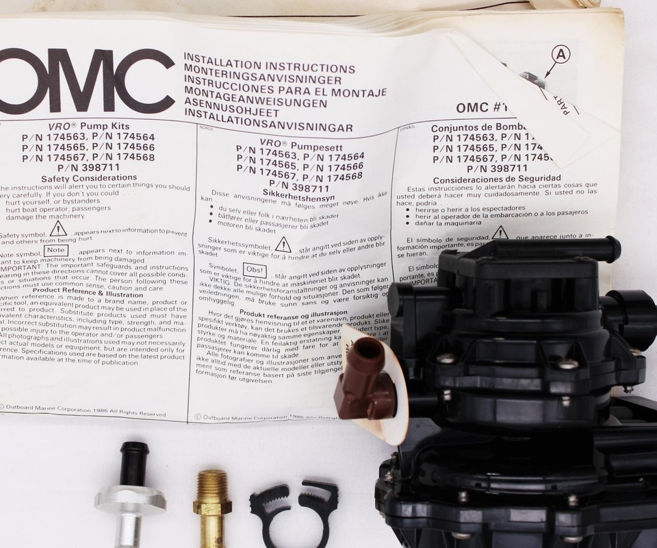 OMC Fuel Pump Rebuild Kit Part Number - 174568 | eBay