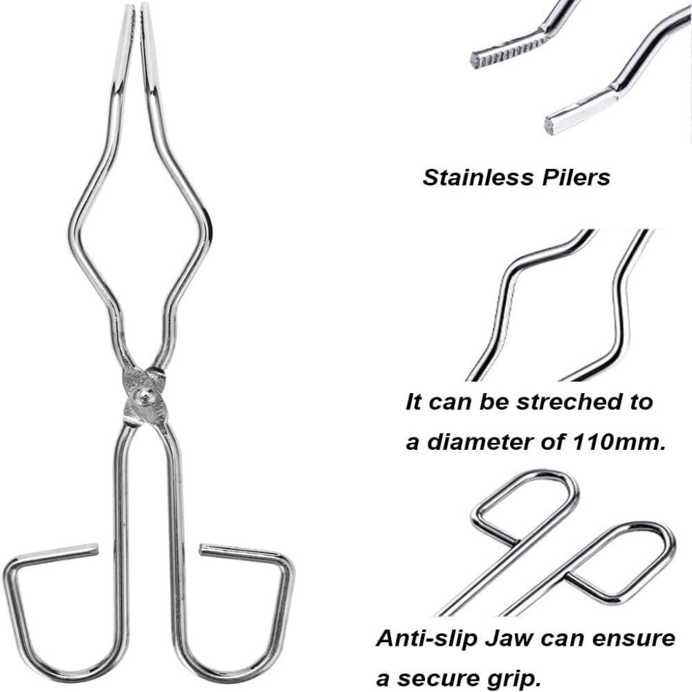 Graphite High Purity Graphite Metal Casting Kit Crucible Tongs Set For ...